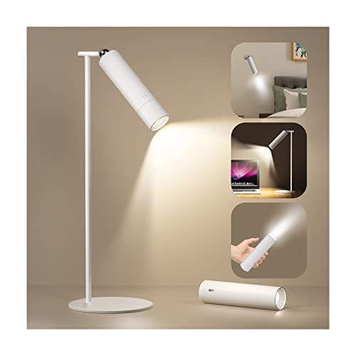 Feallive Led デスクライト3in1タイプ 3段階調光 360°自由回転 スタンドライト タッチセンサー コードレス 電気スタンド USB充電式 多重影なし ブラケットライト 懐中 ...