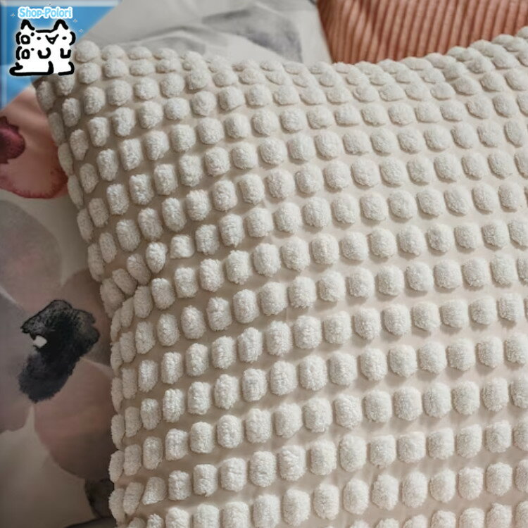 【IKEA Original】SVARTPOPPEL -スヴァルトポッペル- クッションカバー オフホワイト 50×50 cm | Sizeee