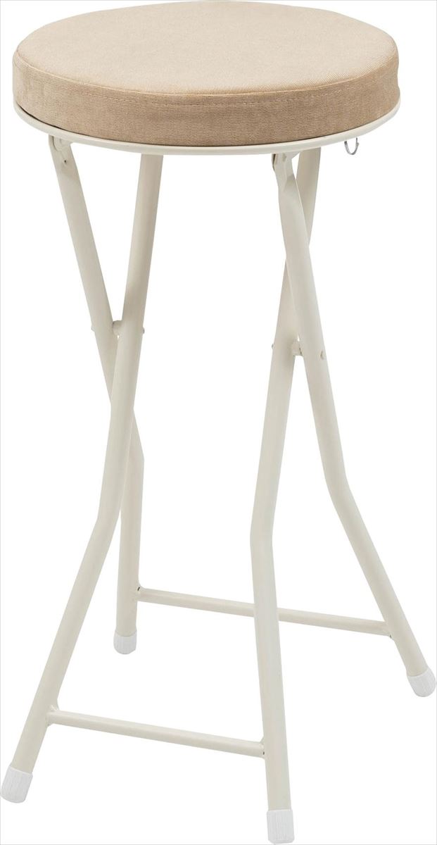 ロンダ ハイスツール ベージュ PC-34BE スツール フォールディング 折りたたみ 椅子 いす イス チェア 腰掛け おしゃれ シンプル アームレス 肘なし 背もたれなし コンパクト 北欧 ...