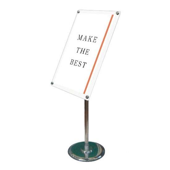 フリーアングルアクリルスタンド90 A3ホワイト FAACS90-A3W【縦置きの場合W370×D300×H1121mm ポスターは360度回転可能 角度調整可能 角度変更可能 ポスター ...