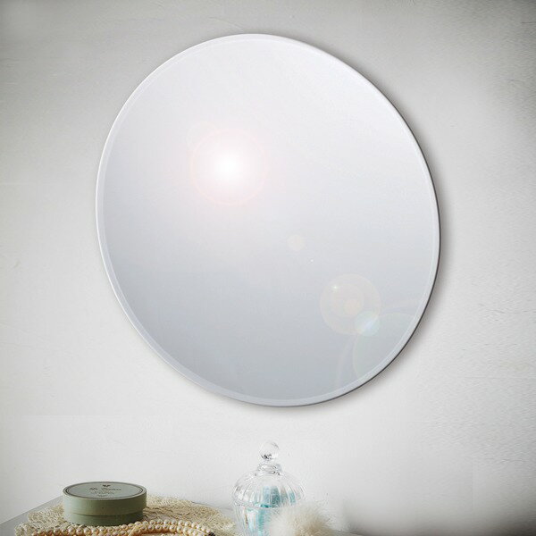 ノンフレーム ウォールミラー/壁掛け鏡 【幅50cm×奥行3cm×高さ50cm】 飛散防止加工【代引不可】 | Sizeee