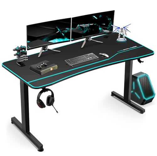 GTRACING ゲーミングデスク パソコンデスクワークデスク「メーカー二年保証」pcデスク机 テレワーク デスクマット付き ゲーミングマウスマット 作業机 モニターアーム取付対応 幅 ...