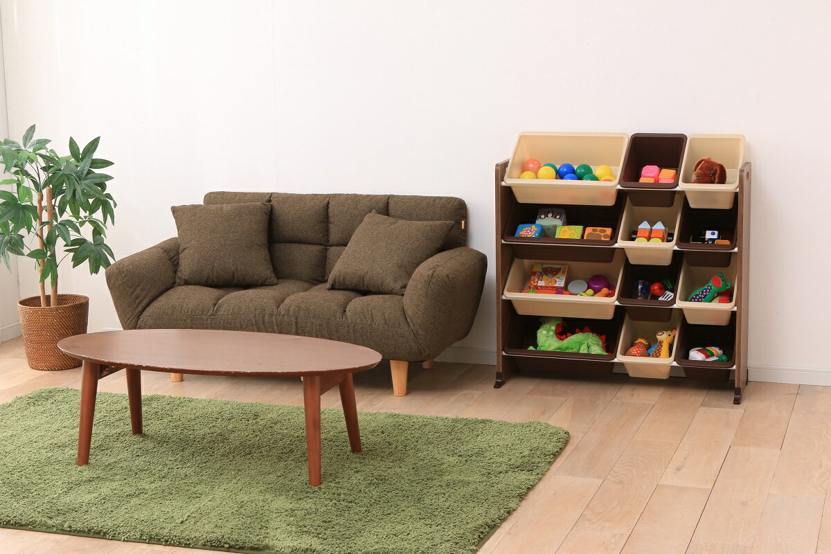 [10日★最大P19倍]トイハウスラック ブラウン 4段タイプ【おもちゃ 収納 ラック】 | Sizeee
