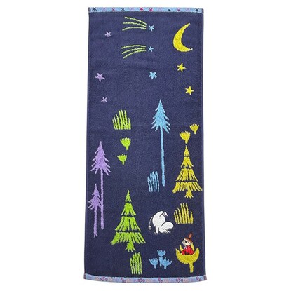 MOOMIN ムーミンフェイスタオル（よるのおさんぽ）34×80 | Sizeee
