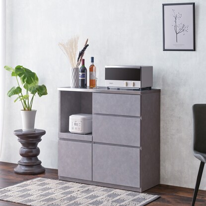 ステンレス天板キッチンカウンター(MM11K 90 GY) | Sizeee