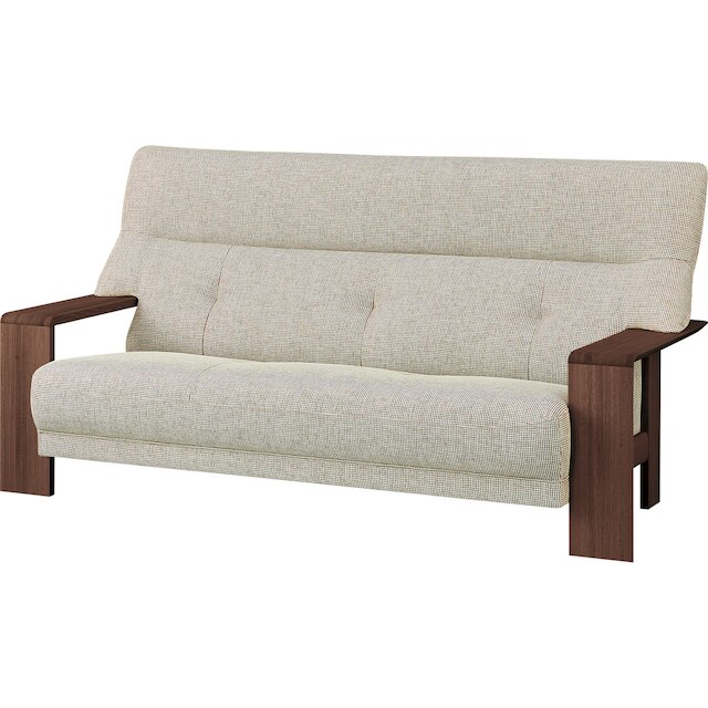 3人用布張りソファ(ダンテ2 W15403K 布ミックスGY/BR) | Sizeee