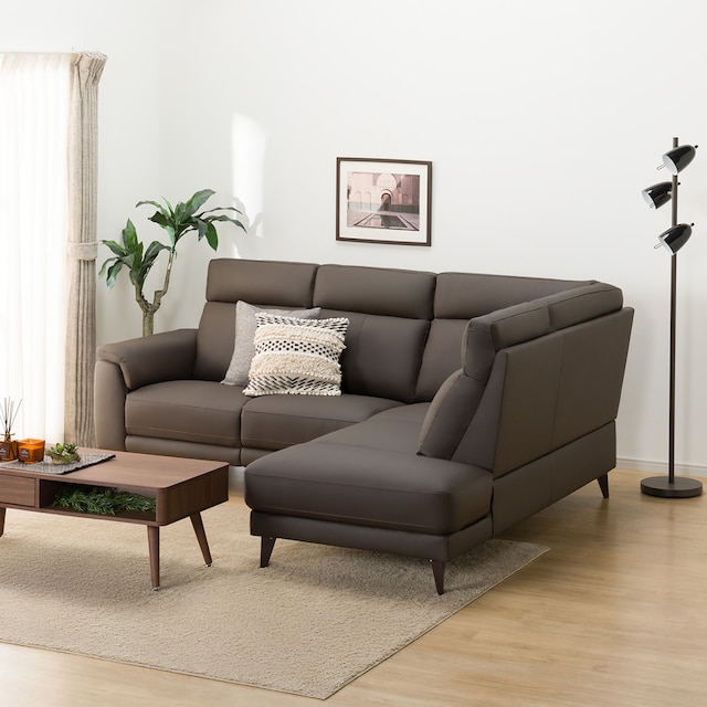 コーナーソファ(LB07 革 LC DBR) | Sizeee