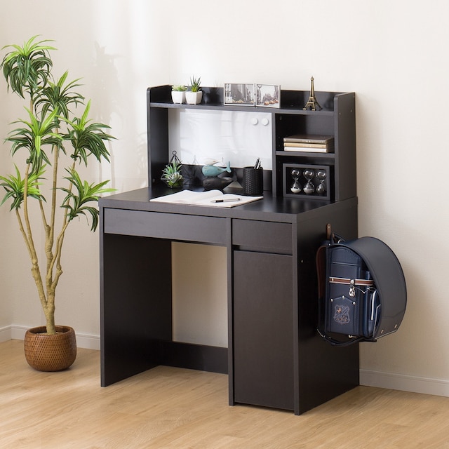 コンパクトデスク+上棚セット(ES23 BK) | Sizeee