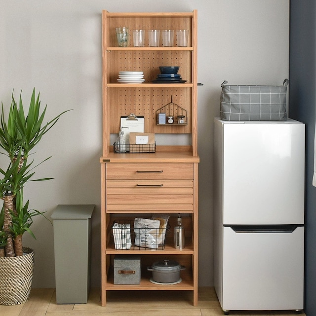 北欧スタイルのレンジラック(幅60cm LBR) | Sizeee