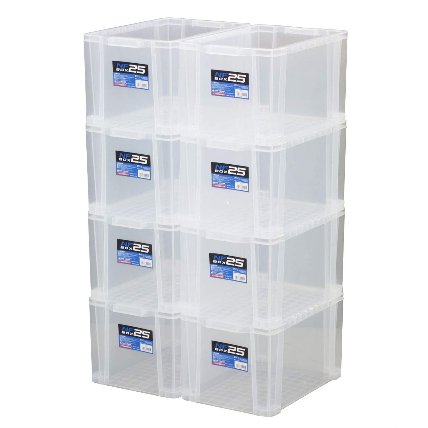 JEJアステージ 収納ボックス NFボックス #25 クリア 奥行43.5×高さ24.5×幅28.7cm 8個セット | Sizeee