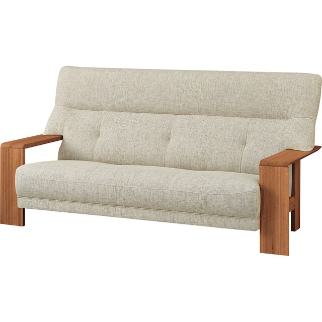 3人用布張りソファ(ダンテ2 W15403H 布BE/MBR) | Sizeee