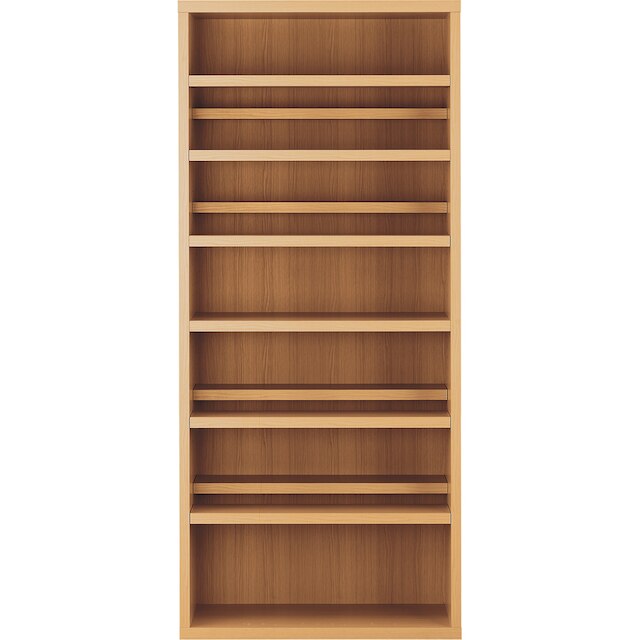 セミオーダーオープン本棚(BS006-w76 LBR) | Sizeee