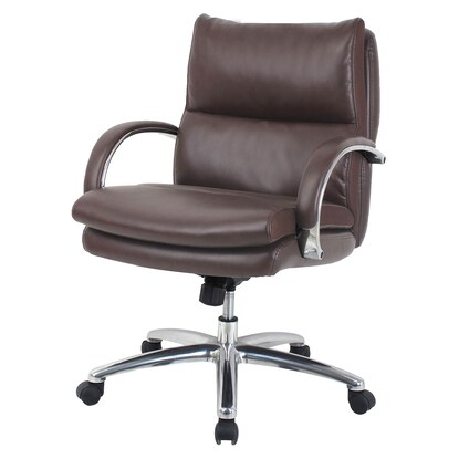 オフィスチェア(グラント ロータイプ レザー DBR) | Sizeee