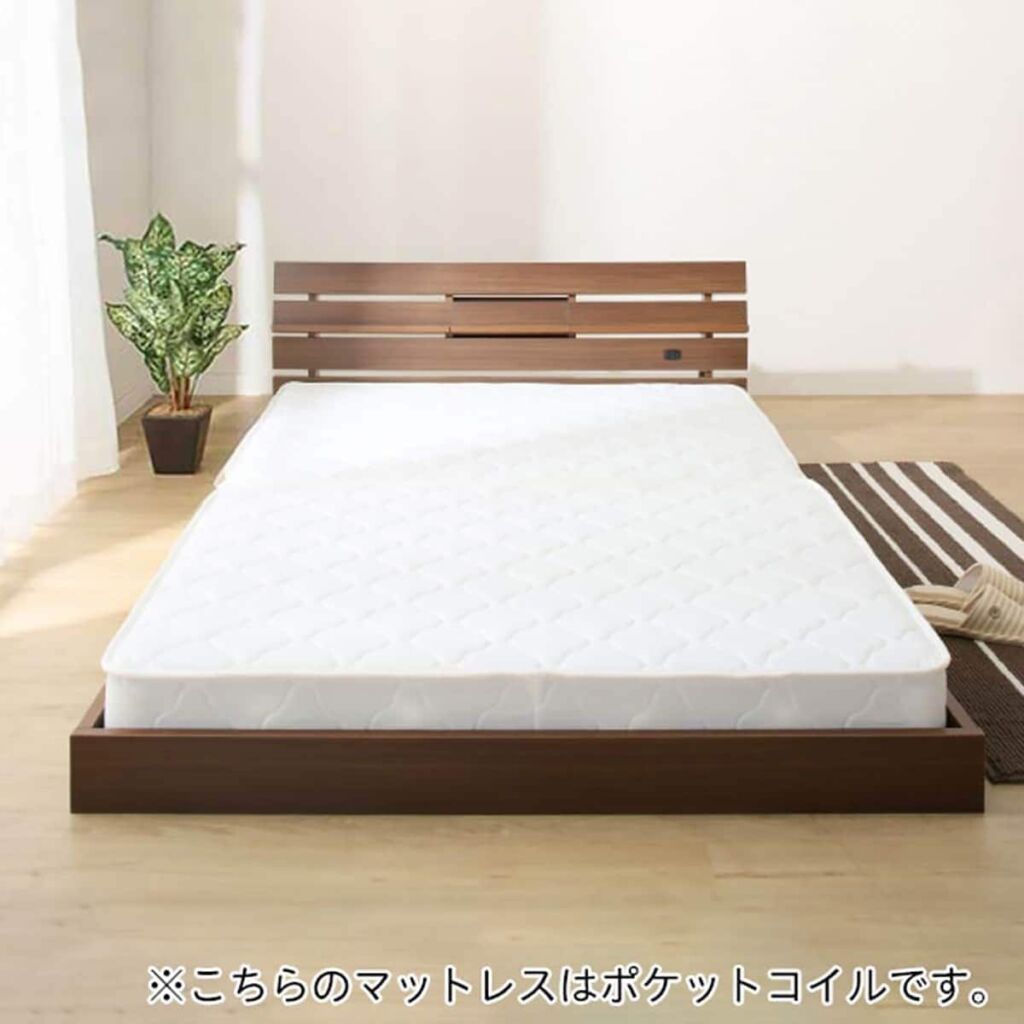 パネルフロアベッドセット (S DBR ポケットコイル) ニトリ 【配送員設置】 【5年保証】 | Sizeee