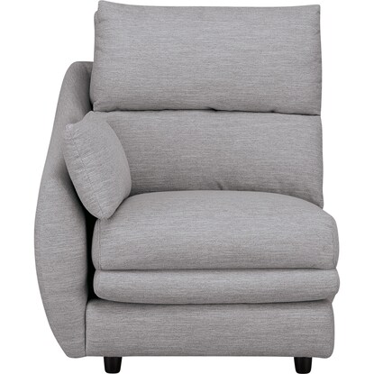 布張り1人用右肘ソファ (NポケットA9H DR-GY) | Sizeee