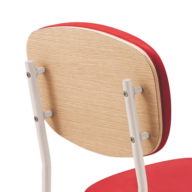 スチール脚カウンターチェア(ルペWH-A80-62 LBR/RE) | Sizeee