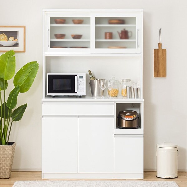 キッチンボード( レジューム120-2TG-S WH/120-2TH-R WH） | Sizeee