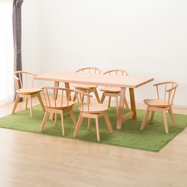 ダイニングテーブル7点セット(NコレクションT-06A 180 NA/C-53S NA) | Sizeee