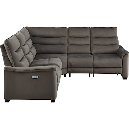 コーナーソファ5点セット電動リクライニング(Nビリーバ3 マイクロF GY) | Sizeee